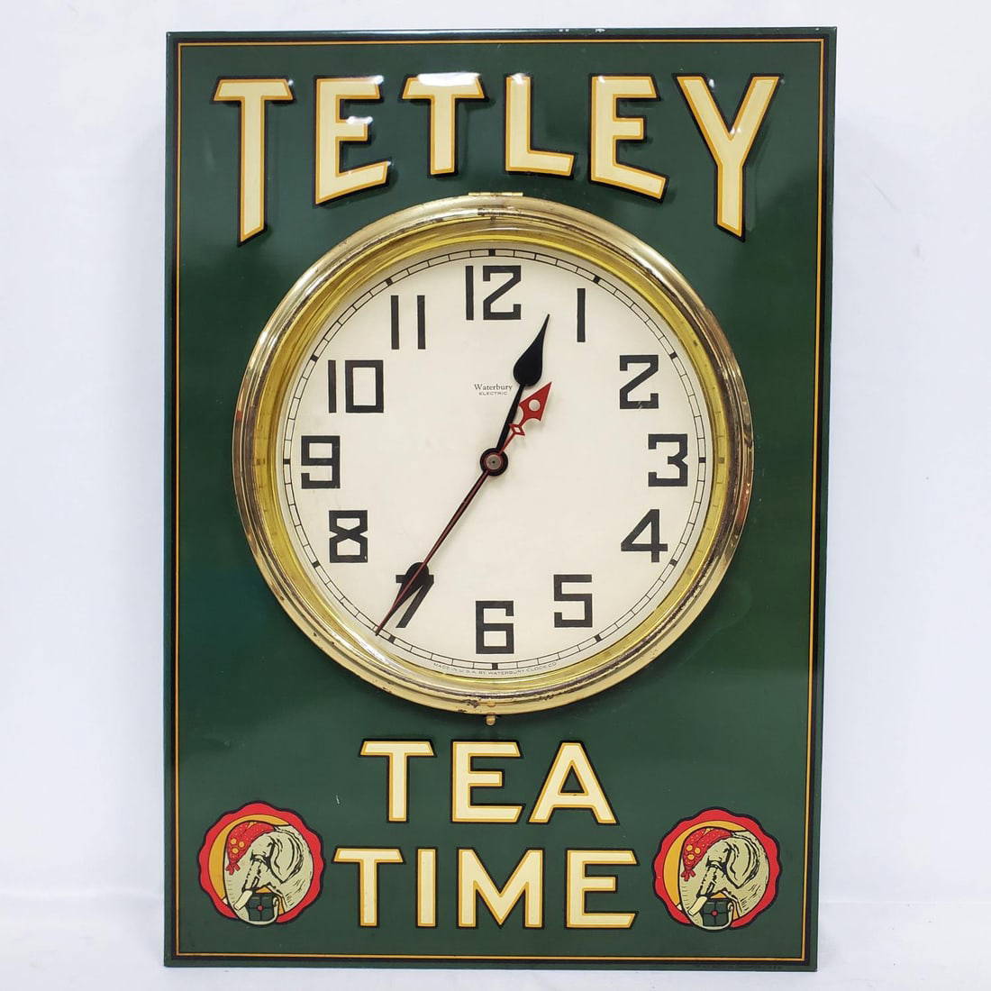Vintage "tetley Tea Time" Tin Advertising Clock Auction