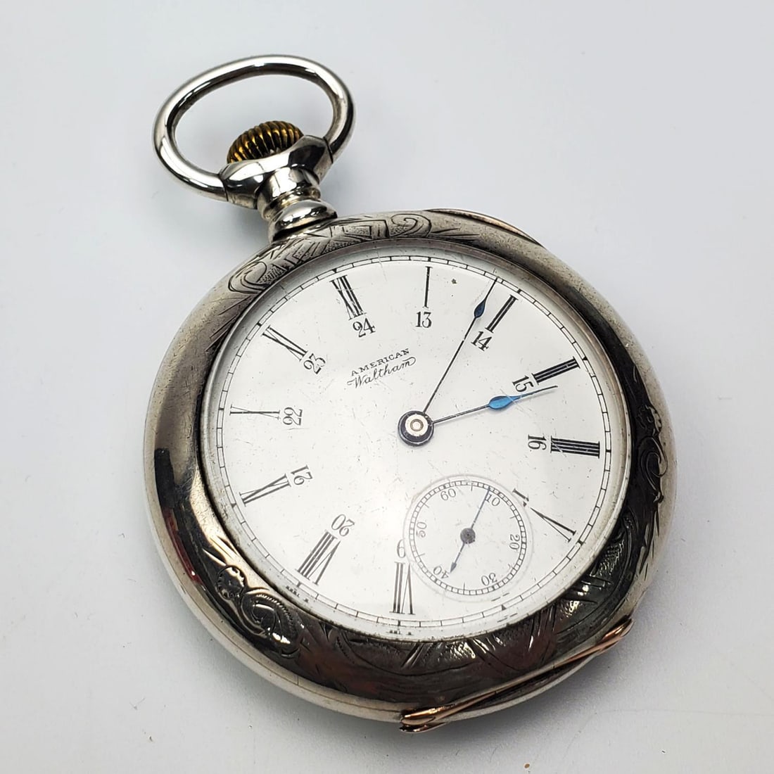 Antique H. Stone Leeds Sterling Silver Pocket Watch Antique H. Stone Leeds Sterling Silver Pocket Watch