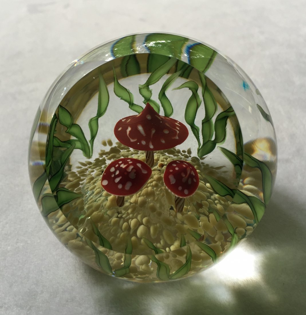 Steven Lundberg Faceted Glass Paperweight