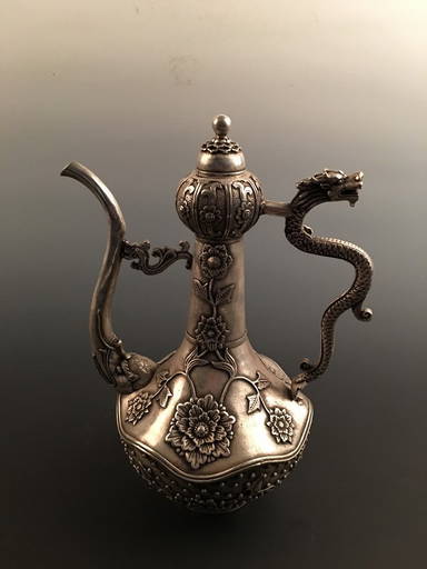 Fine Silver Dragon Pitcher