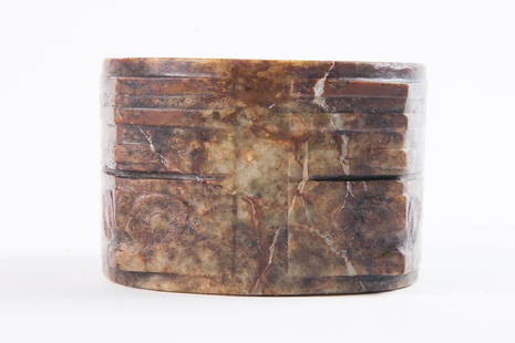 Large Chinese Jade Cong, Possibly Zhou Dynasty