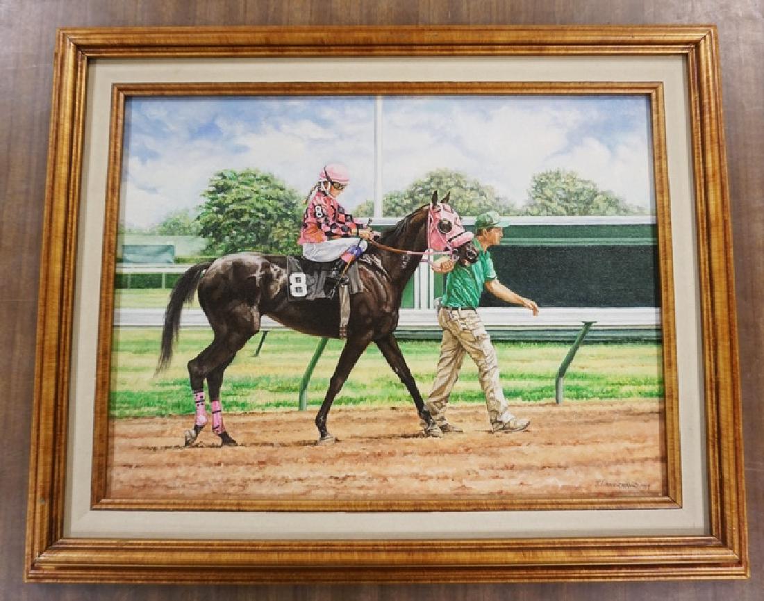 R. TIMMERMAN OIL PAINTING ON CANVAS OF A HORSE AND