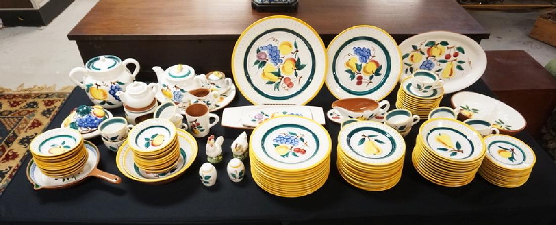 111 PIECE STANGL FRUIT DINNERWARE SET. SERVICE FOR 12