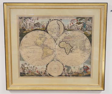 3 Hand Colored World Maps