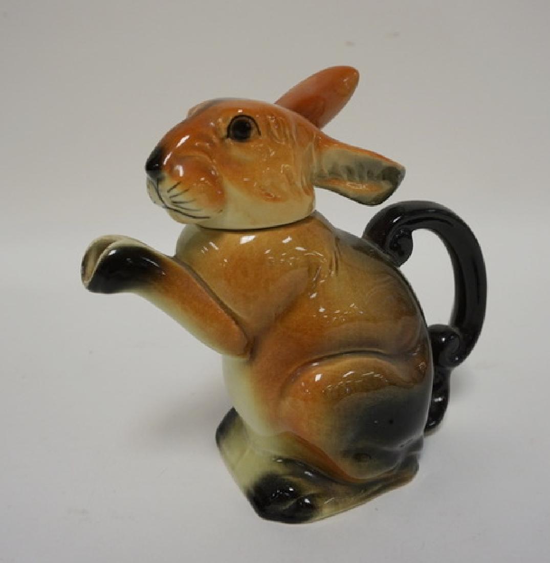 ERPHILA, GERMANY RABBIT TEA POT. 7 3/4 IN H