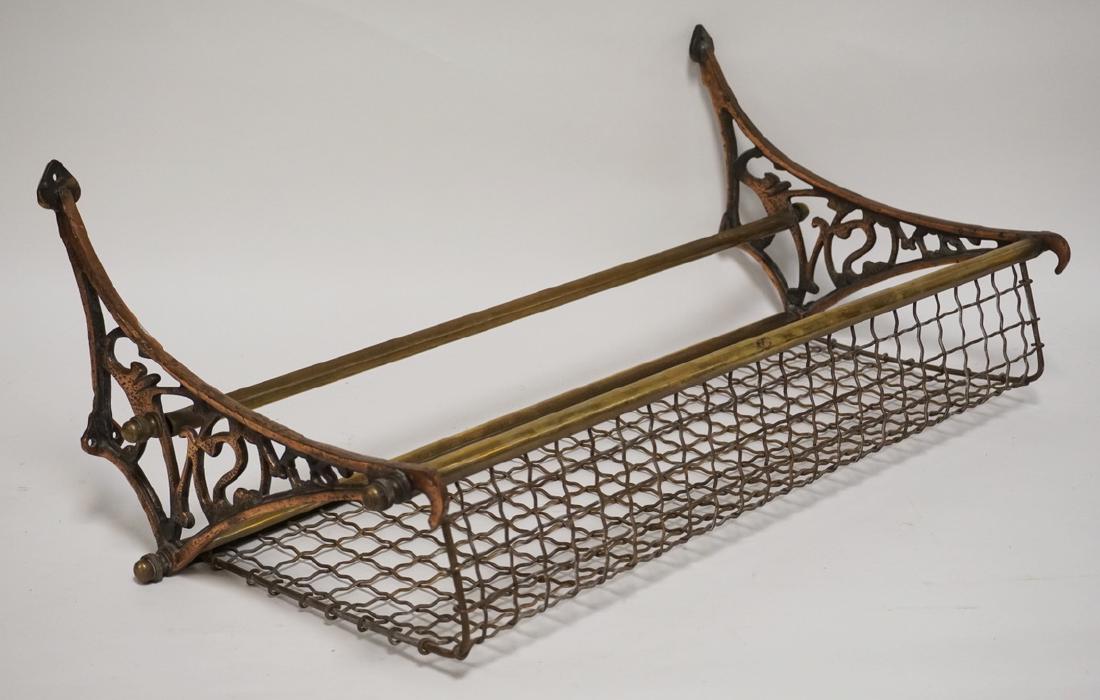 ANTIQUE RAILROAD OVERHEAD LUGGAGE RACK. IRON & BRASS. - Sep 14, 2018 ...