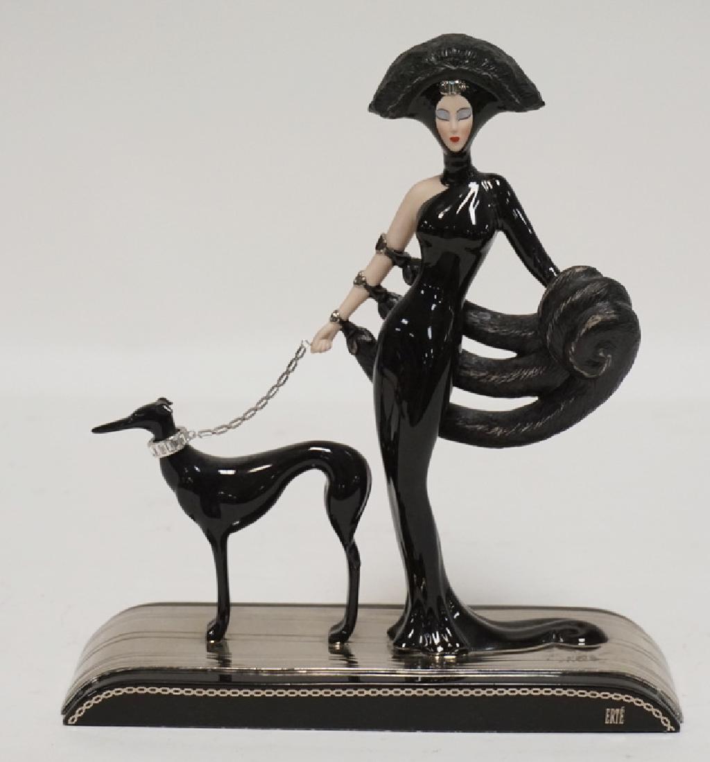 PORCELAIN ERTE FIGURE TITLED *SYMPHONY IN BLACK*