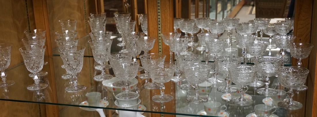 29 Piece Cut Crystal Stemware. 3 Sizes. Tallest Is 5
