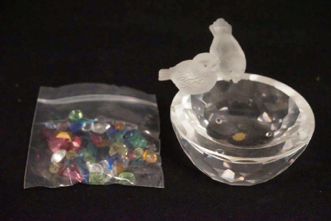 SWAROVSKI CRYSTAL BIRD BATH.