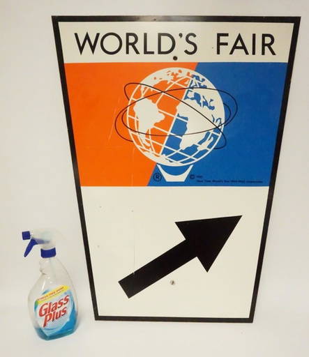 1964 1965 Worlds Fair Road Sign.