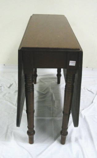 Narrow Drop Leaf Table W/turned Legs