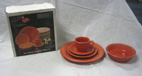 Fiesta Lot; Persimmon; Two 5 Pc Place Settings, O