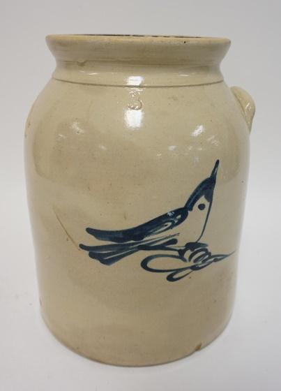 STONEWARE BLUE BIRD CROCK - May 15, 2020 | Dennis Auction Service, Inc ...