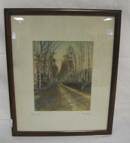 1439: FRED THOMPSON HAND COLORED PHOTO PRINT; *FALLING