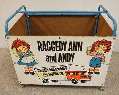 Vintage Raggedy Ann And Andy Toy Moving Co Toy Box