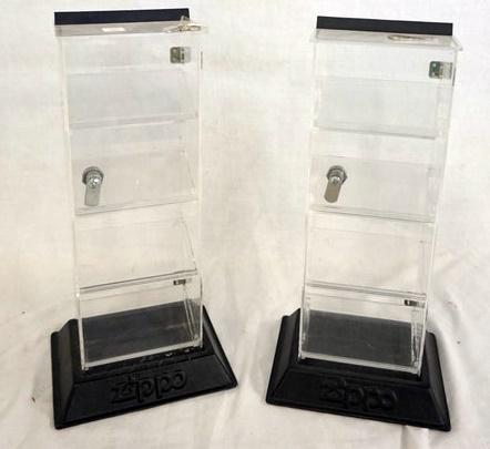 2 Zippo Lighter Display Case With Keys