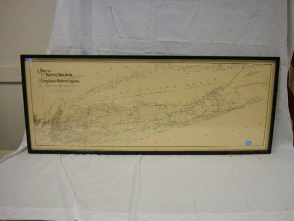 Map Of Long Island Rail Road System, 1914; 51 In X