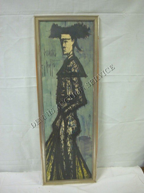 157: FRAMED BERNARD BUFFET PRINT OF A MATADOR; 9 3/4 IN