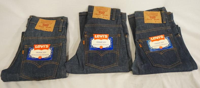Lot Of 3 Pairs Of Vintage Levi's Jeans W/ Tags