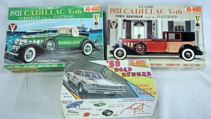 Lot Of 3 Jo Han Model Car Kits