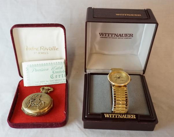 Vintage Wittnaur Men's Wrist Watch & Andre Rivalle