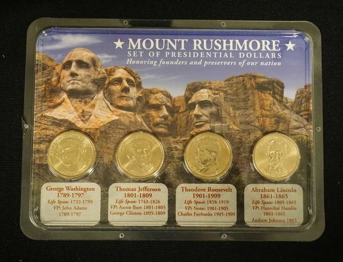 Mount Rushmore Presidential Dollar Set