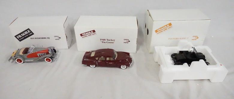 3 Danbury Mint Model Cars