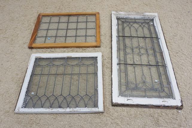 3 Leaded Glass Windows