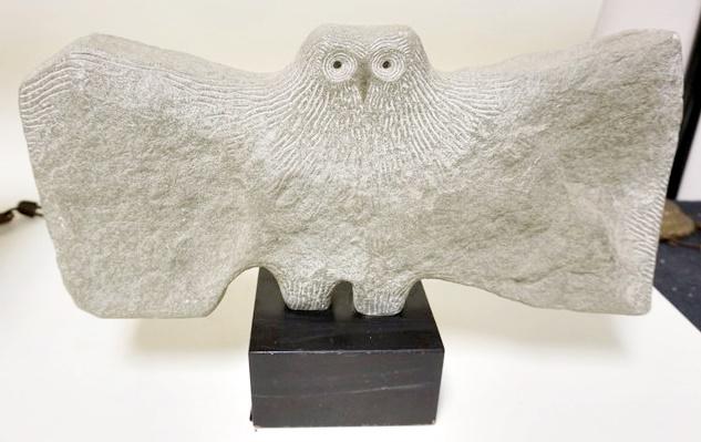 Stone Owl Sculpture
