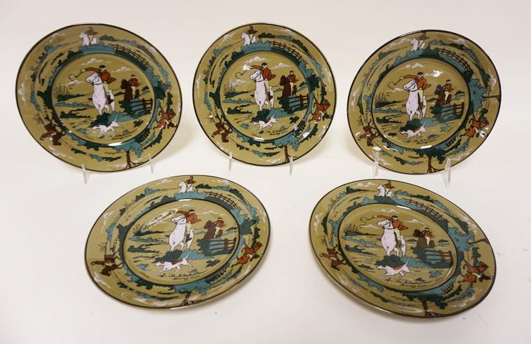5 Buffalo Pottery Deldare Plates