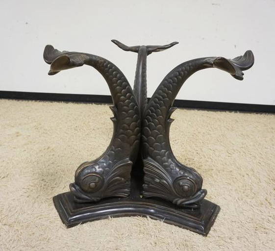 CAST METAL DOLPHIN TABLE BASE - Dec 09, 2022 | Dennis Auction Service ...