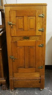 . American Oak White Mountain 2 Door Ice Box