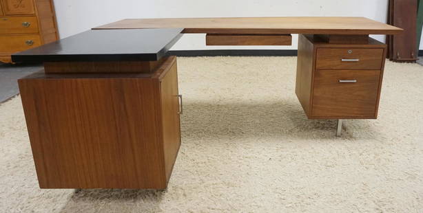 Jofco Mid Century "l" Shaped Executive Desk