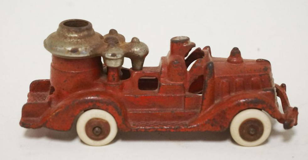 Antique Cast Iron Toy Fire Truck