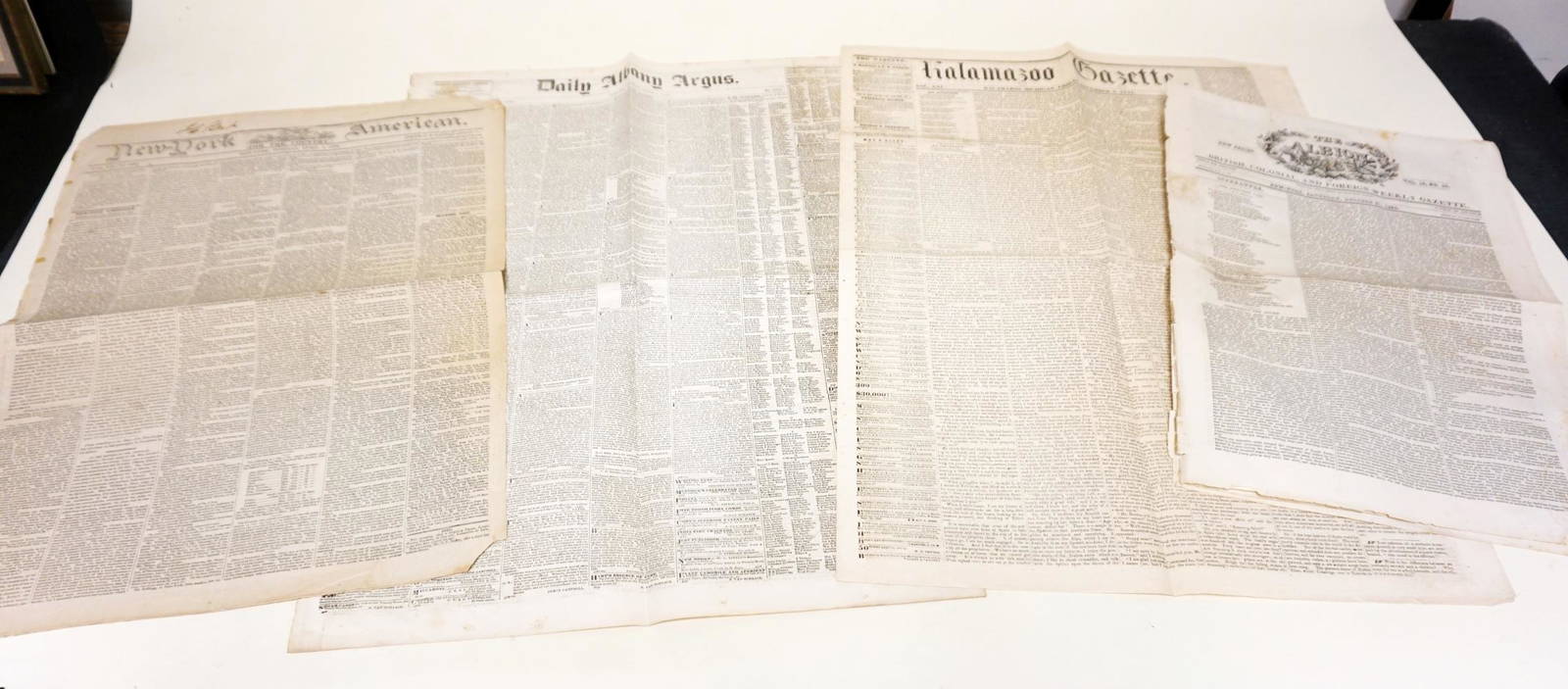 Lot Of 4 Antique Newspapers Auction
