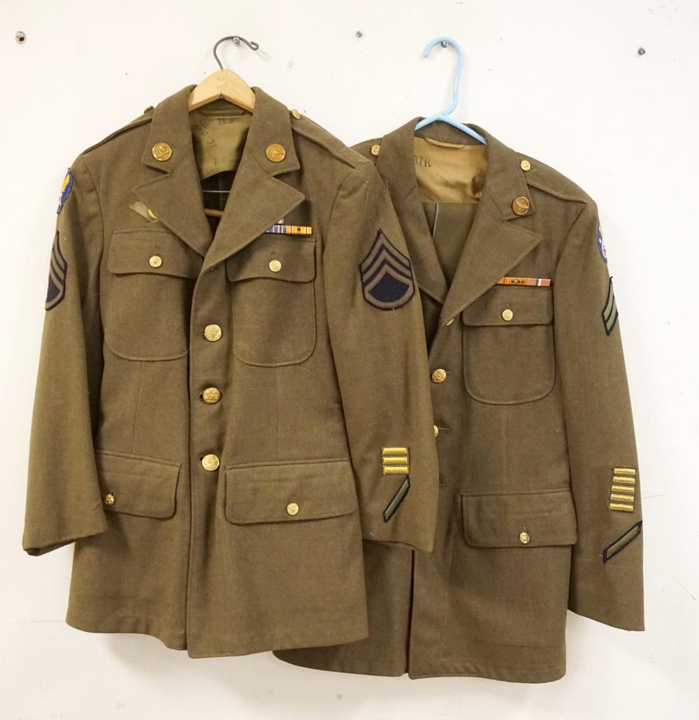 2 Us Army Wwii Enlisted Service Winter Jackets Auction