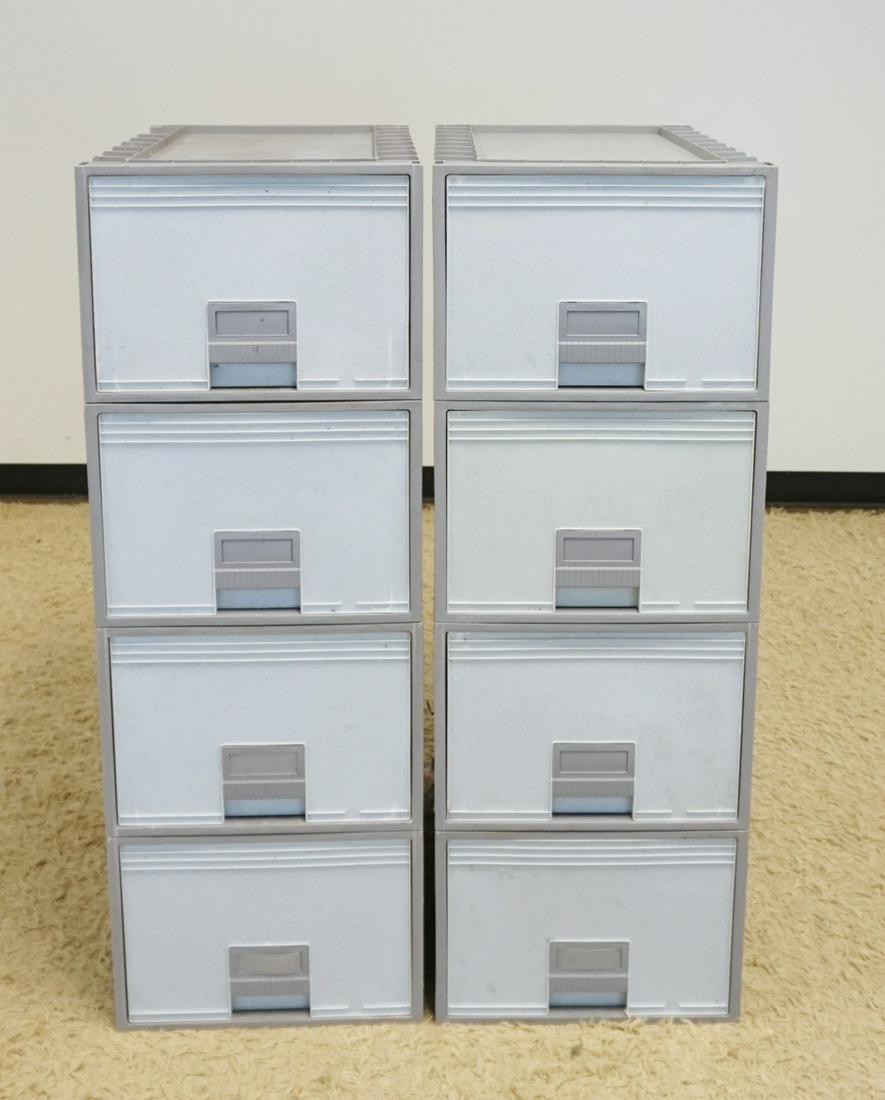 8 Individual Stacking File Cabinets Auction