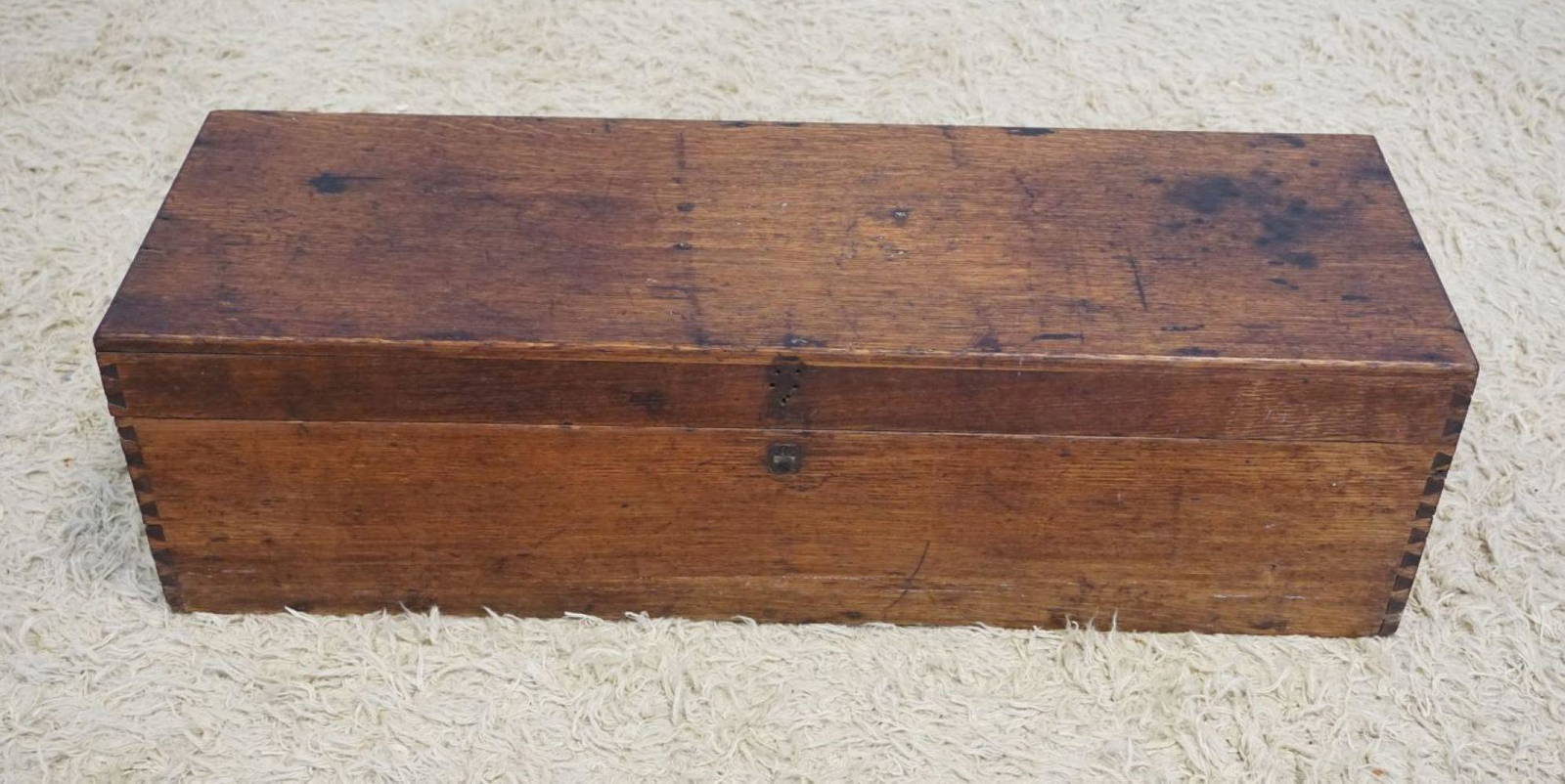 Antique Oak Dovetailed Joiners Tool Box Auction