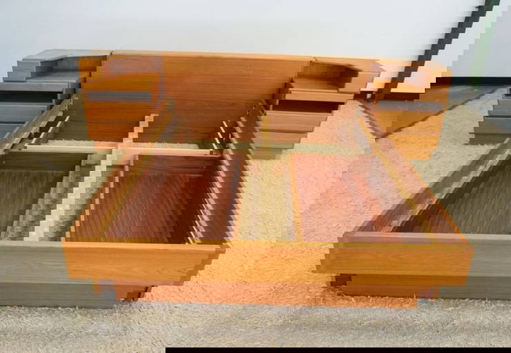 Danish Modern Scan Coll Bed W/night Stands