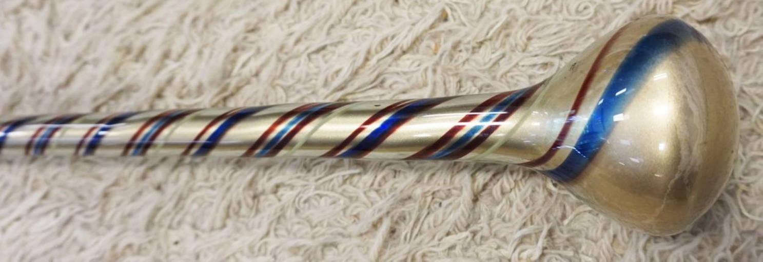 Antique Victorian Multicolor Glass Parade Cane