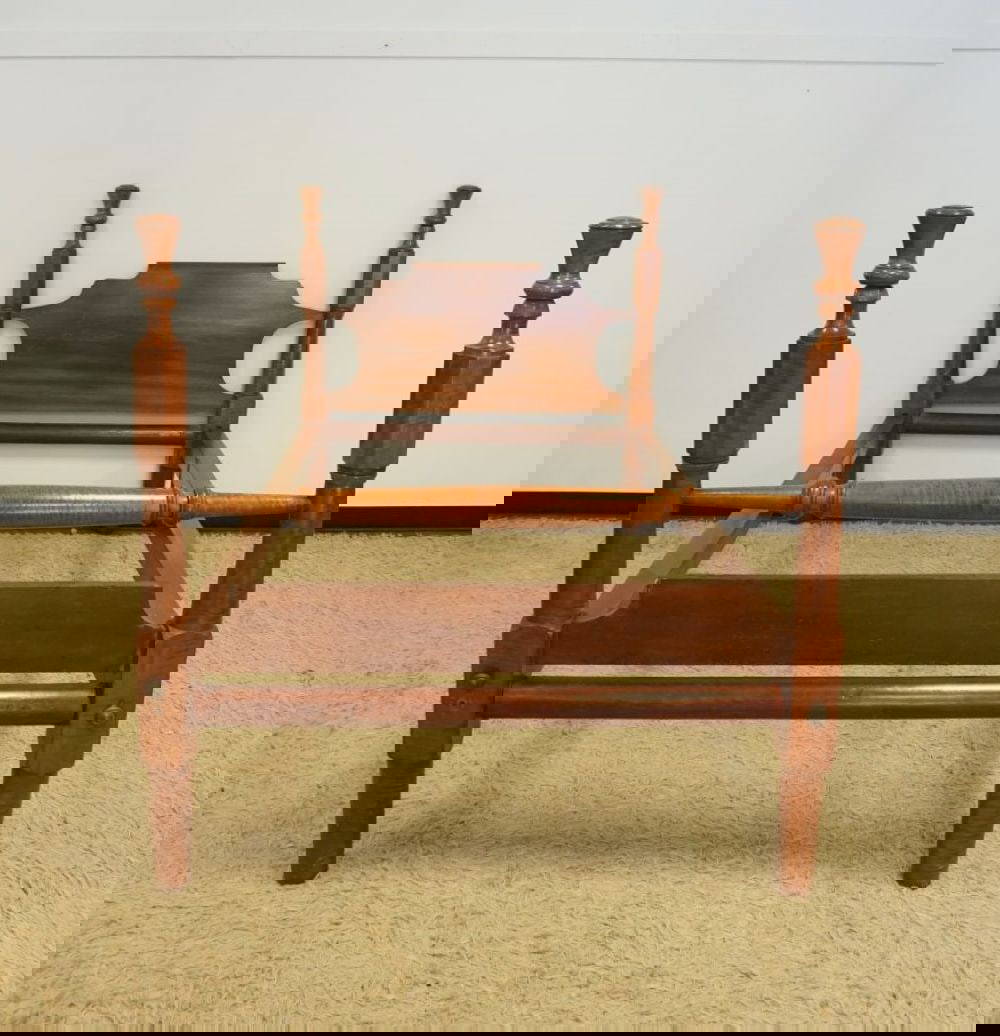 Tiger Maple And Cherry Rope Bed Auction