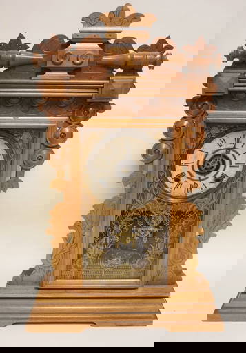 Victorian Walnut Shelf Clock W/alarm