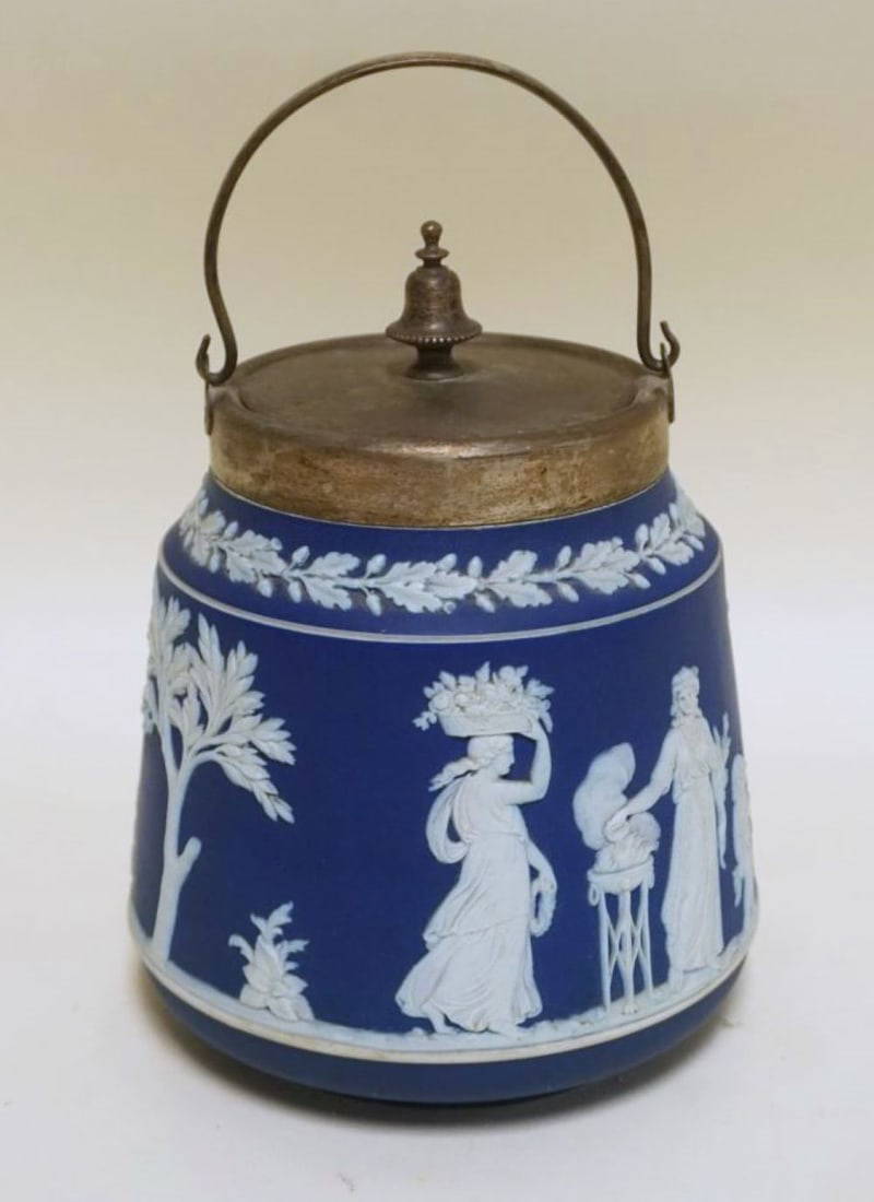 Wedgwood Jasper Biscuit Jar Auction