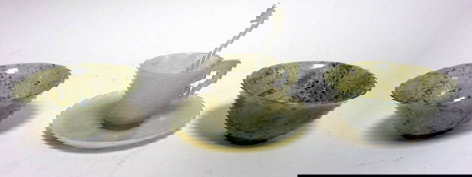 Jade Handless Cups, Tea Cup And Saucer