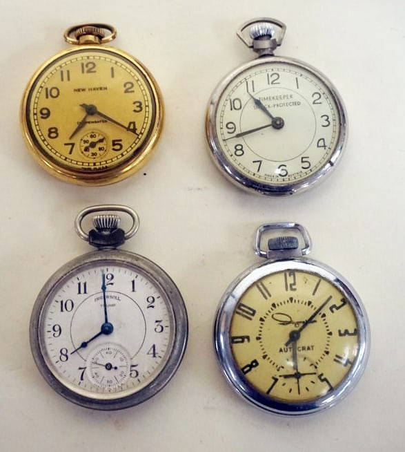 Group Of 4 Pocket Watches Auction