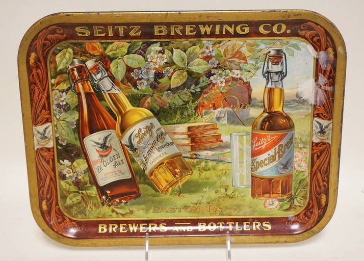 Antique Seitz Brewing Co Beer Tray