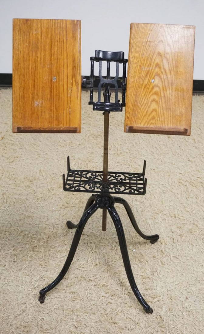 Antique Victorian Cast Iron Dictionary Book Stand Auction