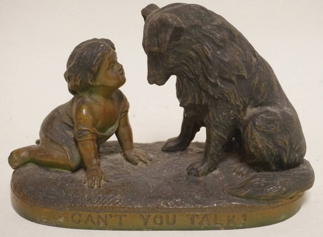 Antique Cast Metal Statue Auction