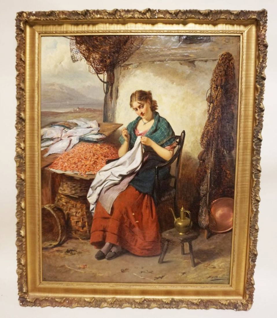 Edward Charles Barnes Oil Painting On Canvas Auction