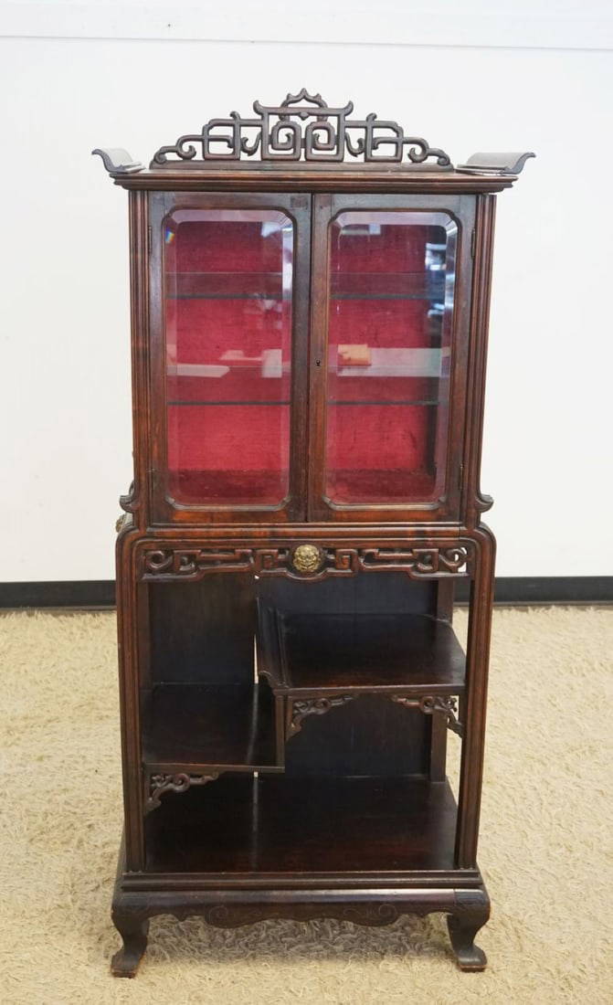 Antique Asian Curio Cabinet Auction